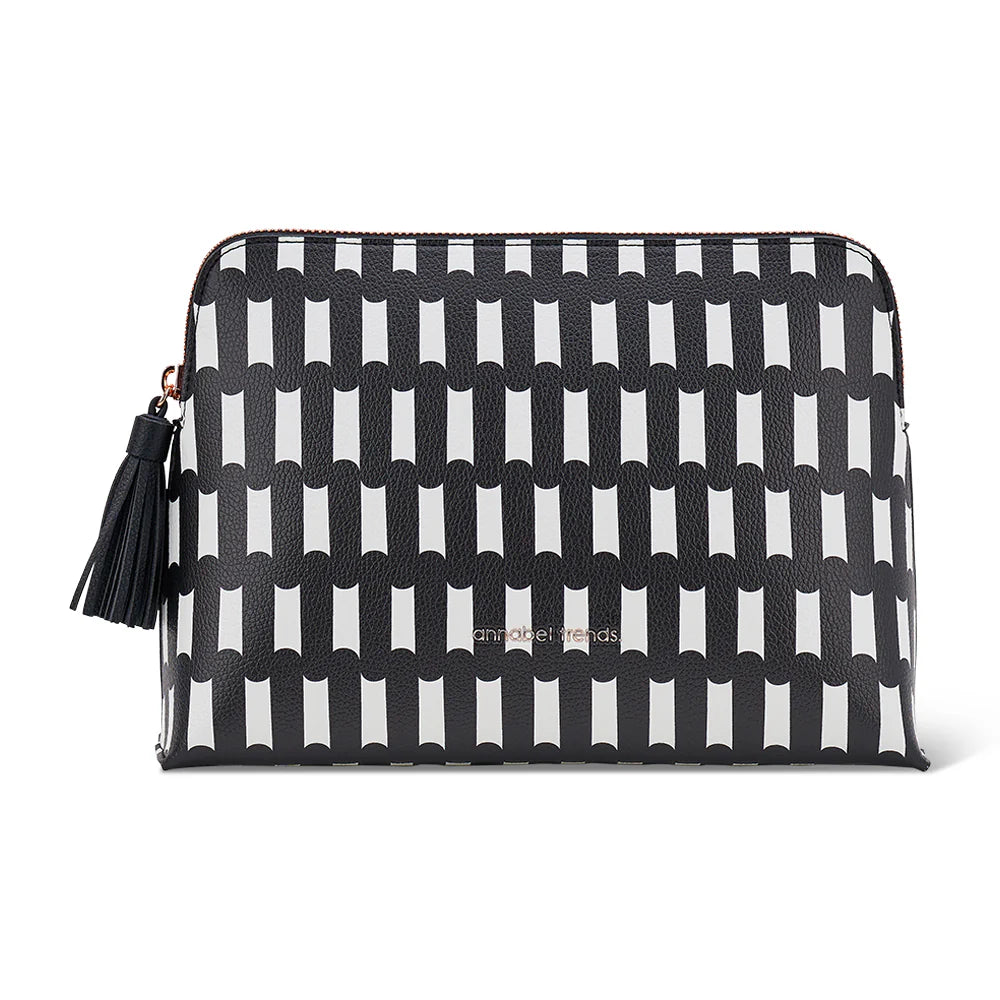 Vanity Bag Black White Tile - Large – The Outback Op Shop Australia