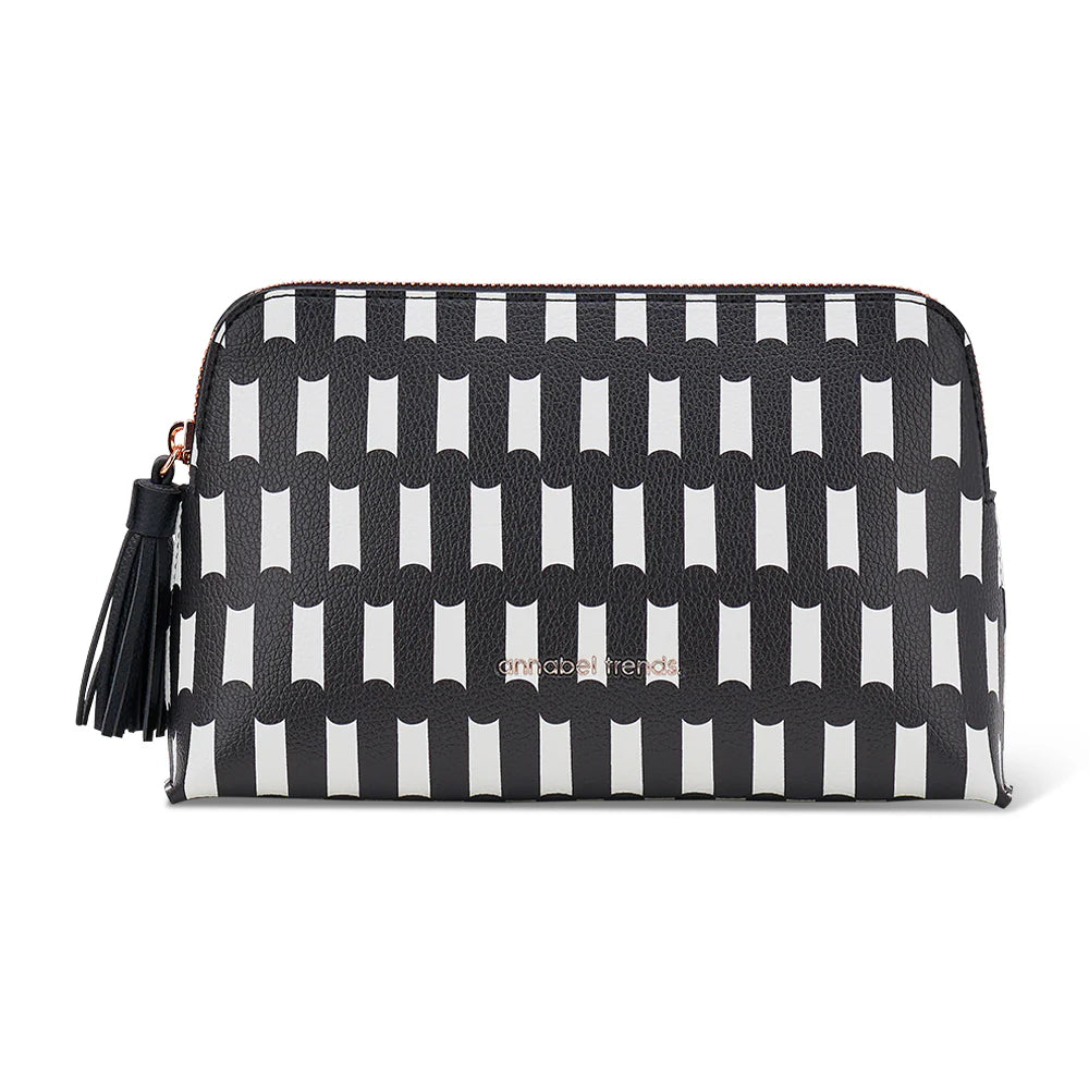 Vanity Bag Black White Tile - Medium – The Outback Op Shop Australia