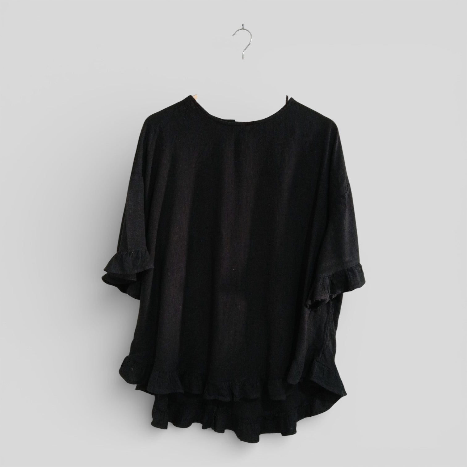 (20) Anko | Black Button Back Shirt – The Outback Op Shop Australia